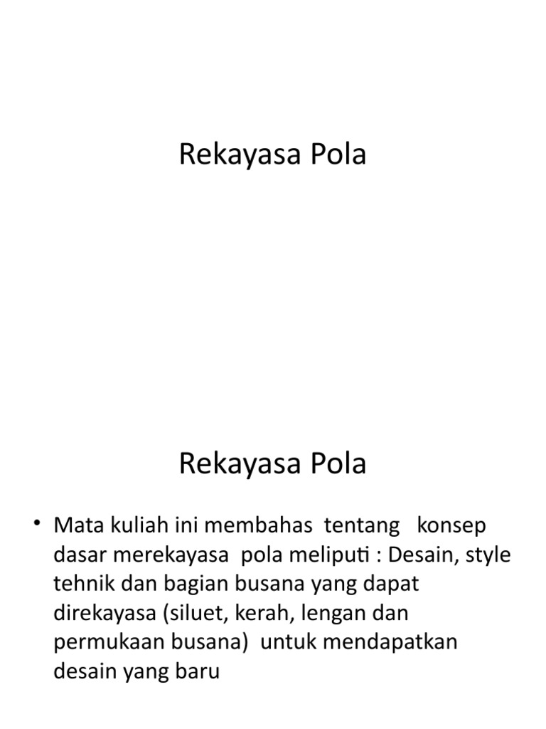 Rekayasa Pola | PDF