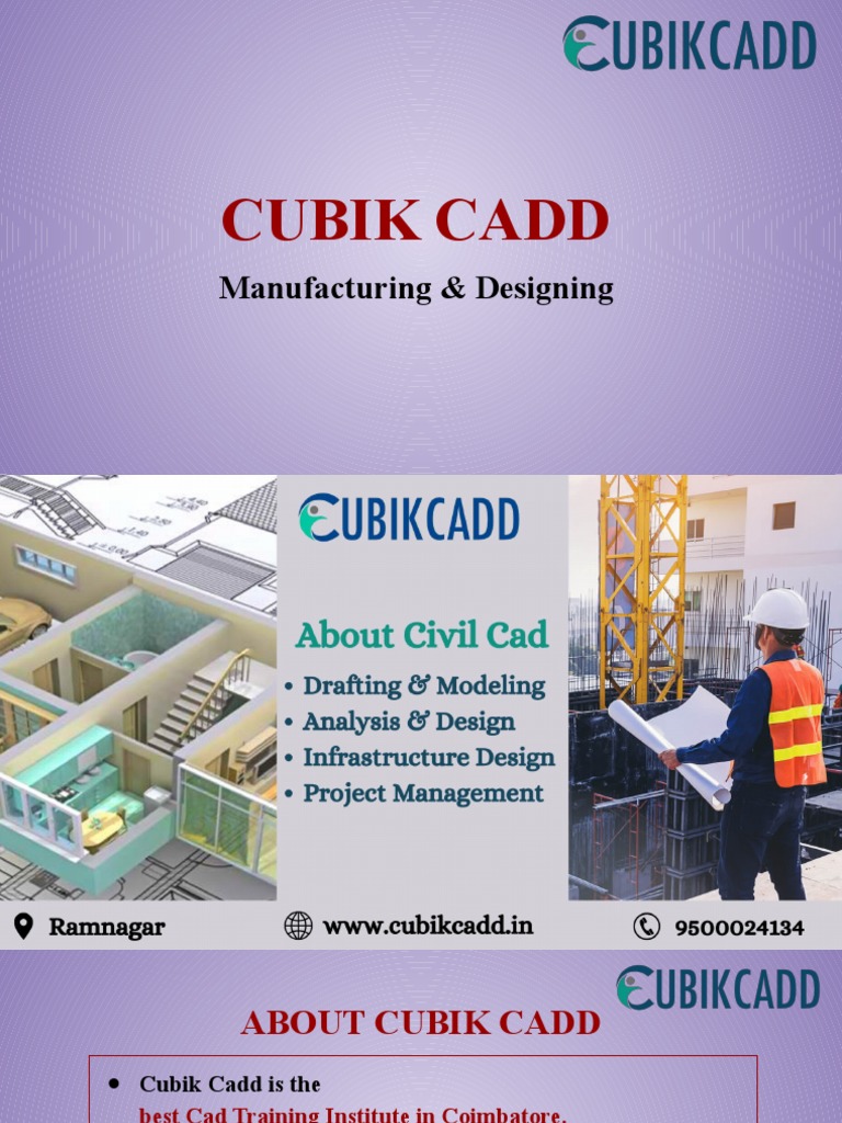 Civil CAD Training at Cubik CADD | PDF