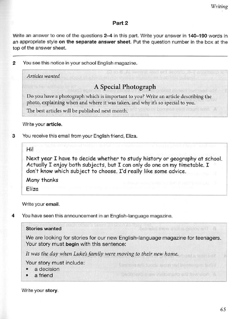 557 - 1 - First For Schools 2 With Answers - 2016, 192p-67 | PDF
