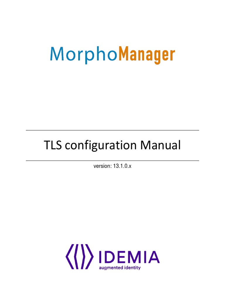 MorphoManager TLS Configuration Manual | PDF