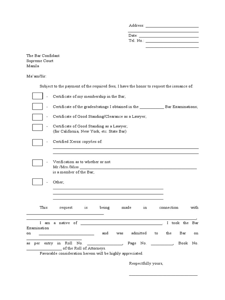 OBC Request Form For Certificates | PDF