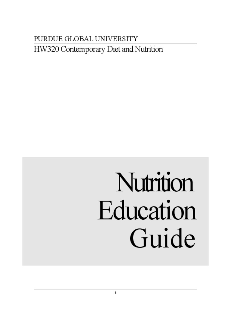 Purdue Global Nutrition Education Guide | PDF | Foods | Grocery Store