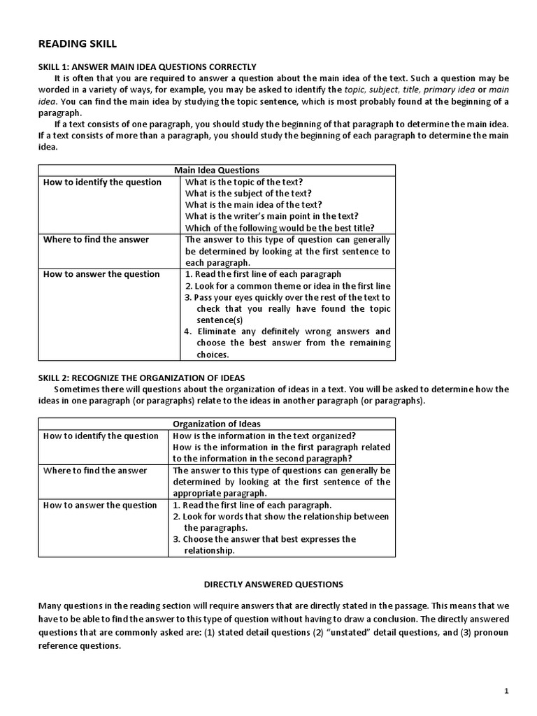 Reading Skill 1-5 | PDF