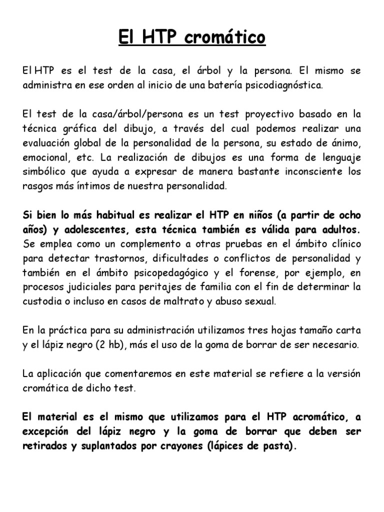 El HTP Cromático | PDF | Color | Lápiz