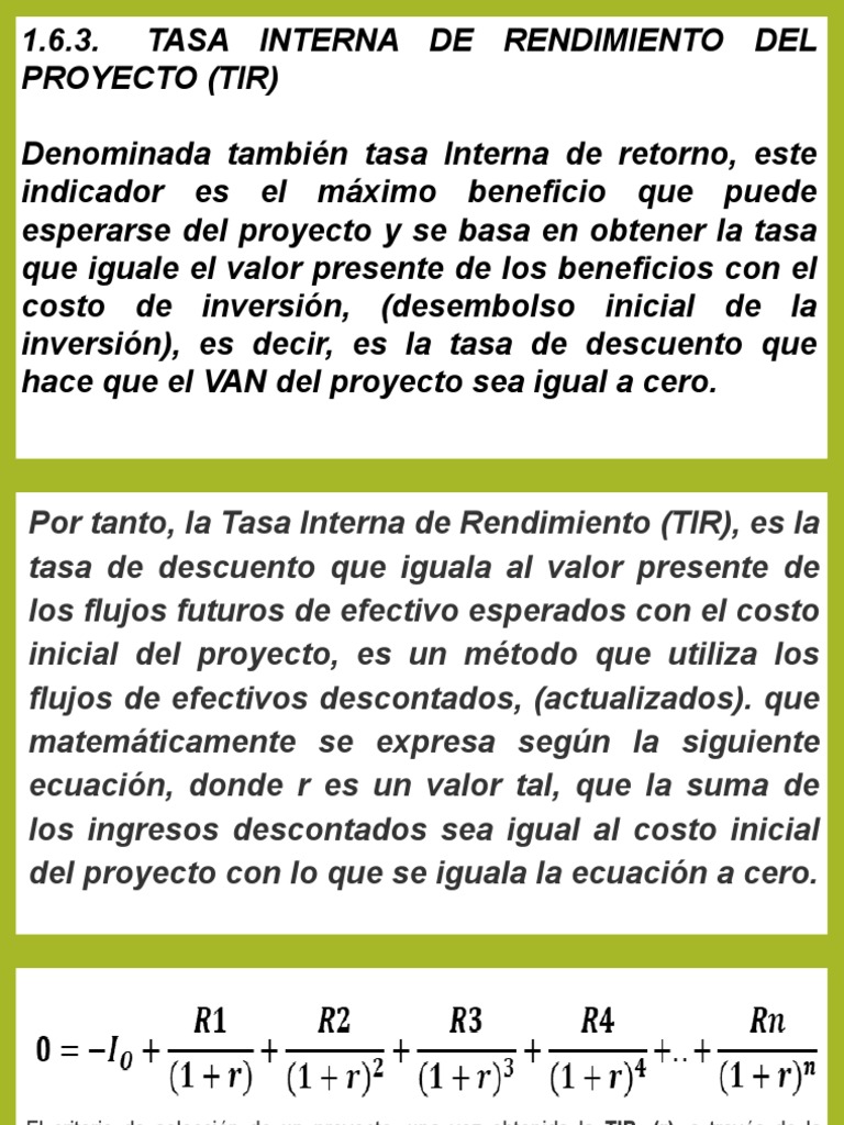Tasa Interna de Rendimiento | PDF | Tasa interna de retorno | Economias