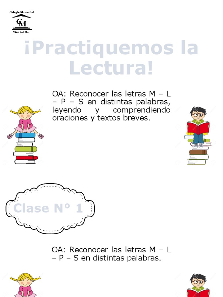¡Practiquemos La Lectura! - M L P S | PDF