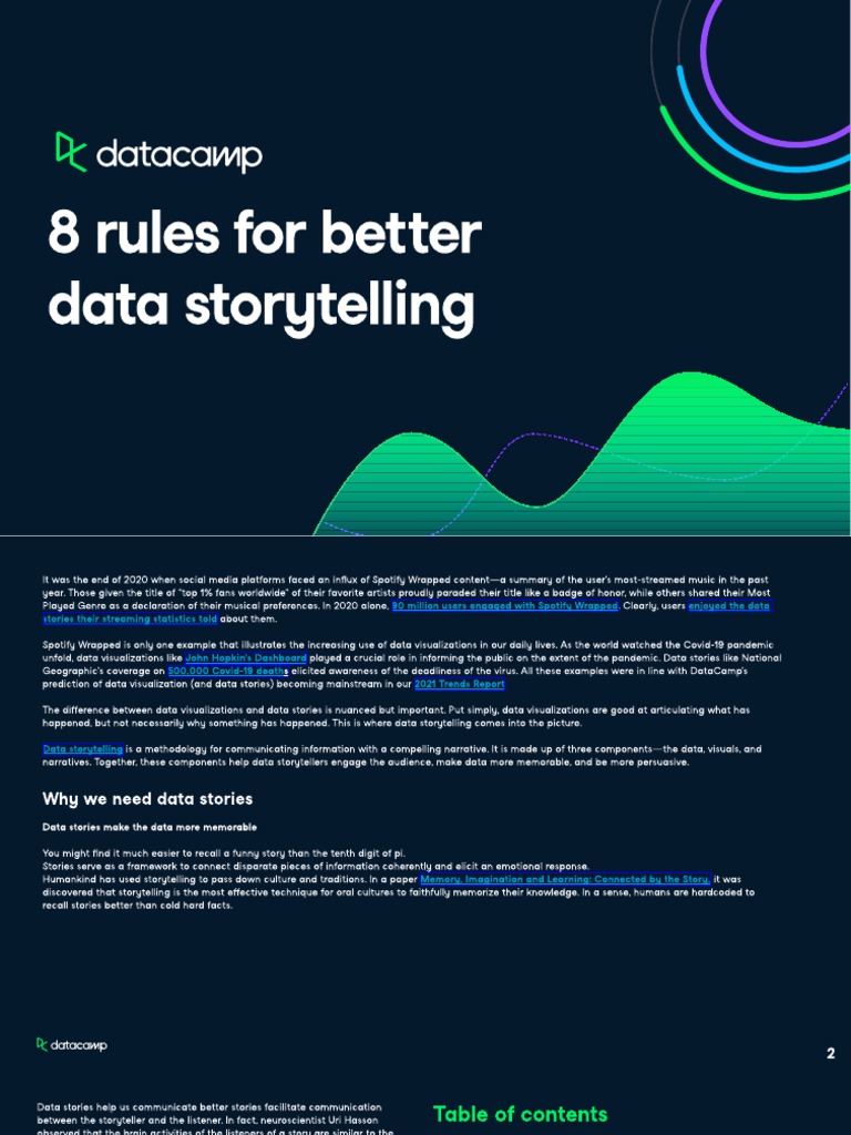 8 Rules For Better Data Storytelling | PDF | Storytelling | Narrative