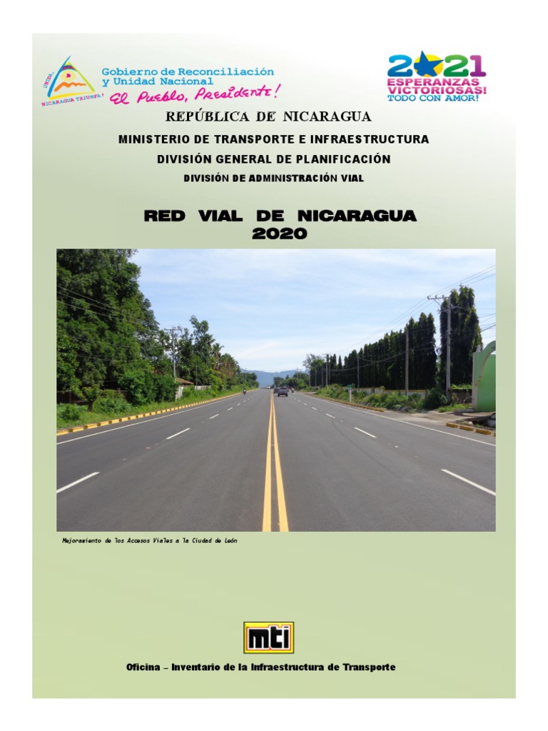 Red Vial de Nicaragua 2020 | PDF | La carretera | Transporte