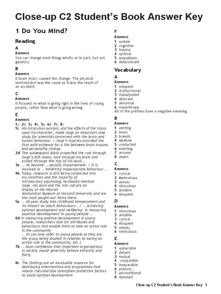 1 Studentx27s Book Key | PDF | Adolescence | Risk