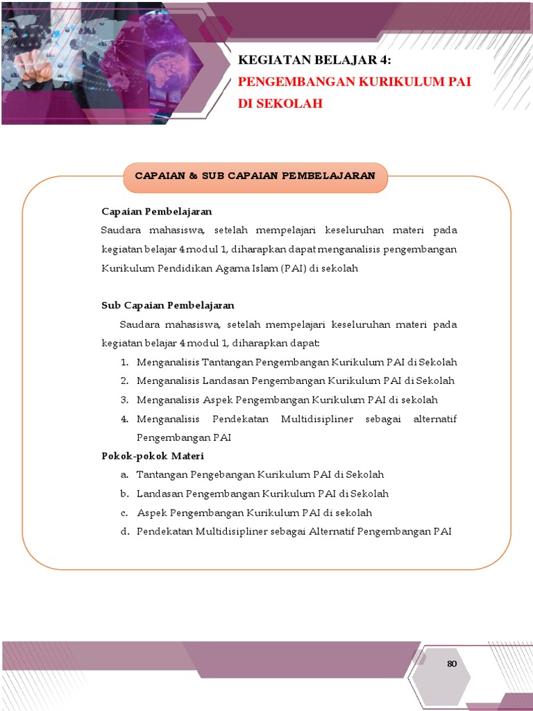 Modul PAI - 6 - Struktur Keilmuan PAI | PDF