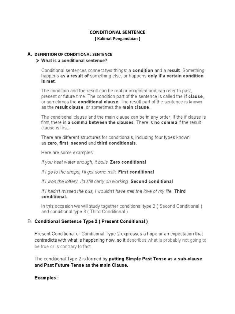 Conditional Sentence | PDF | Cognitive Science | Linguistic Morphology