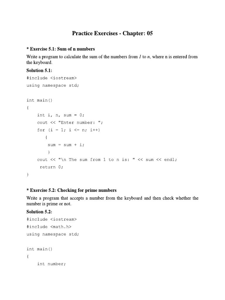 Chapter5 Practice Exercises CPP Anti | PDF Chapter5 Practice Exercises CPP Anti | PDF