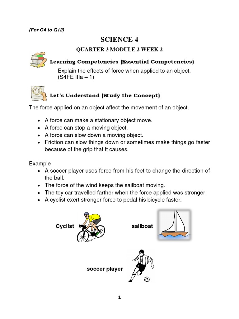 Science 4: Quarter 3 Module 2 Week 2 Learning Competencies (Essential ...