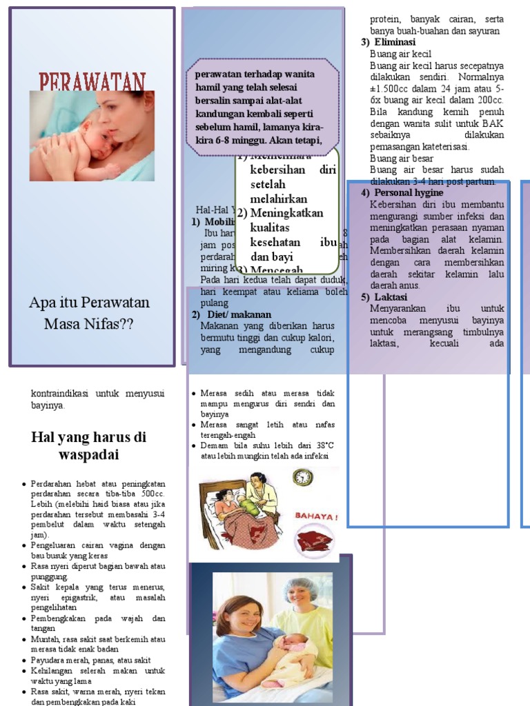 Leaflet Perawatan Masa Nifas | PDF