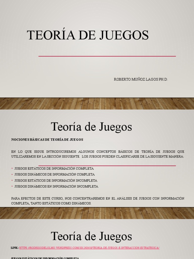 Teoría de Juegos | PDF | Teoría de juego | Matemáticas Aplicadas