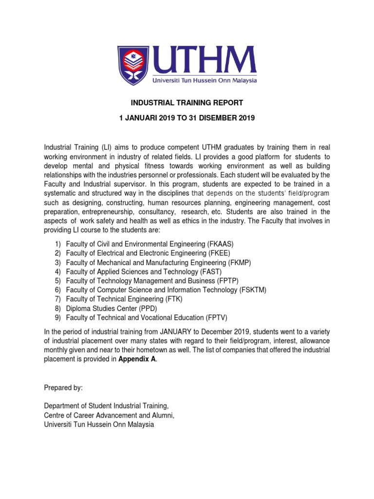 Industrial Training Report 2019 | PDF | Engineering | Electrical ...