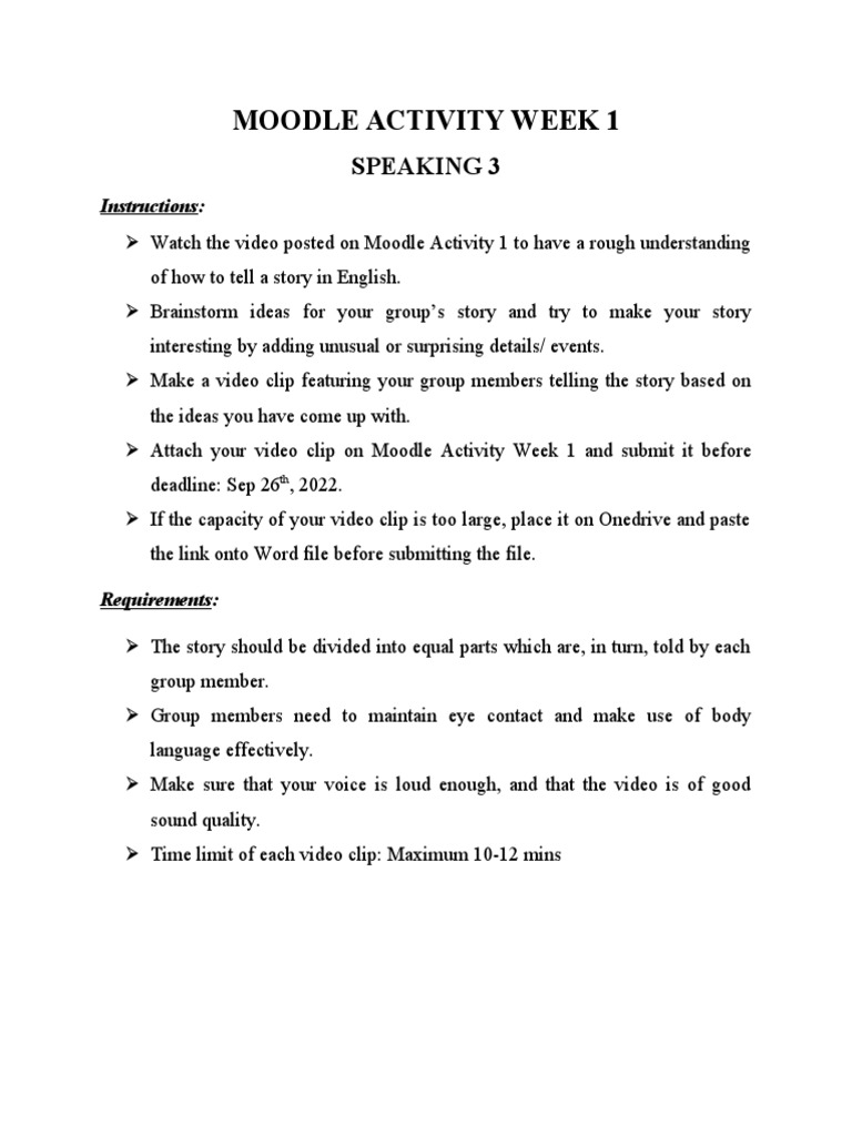 Moodle Activity Week 1 | PDF