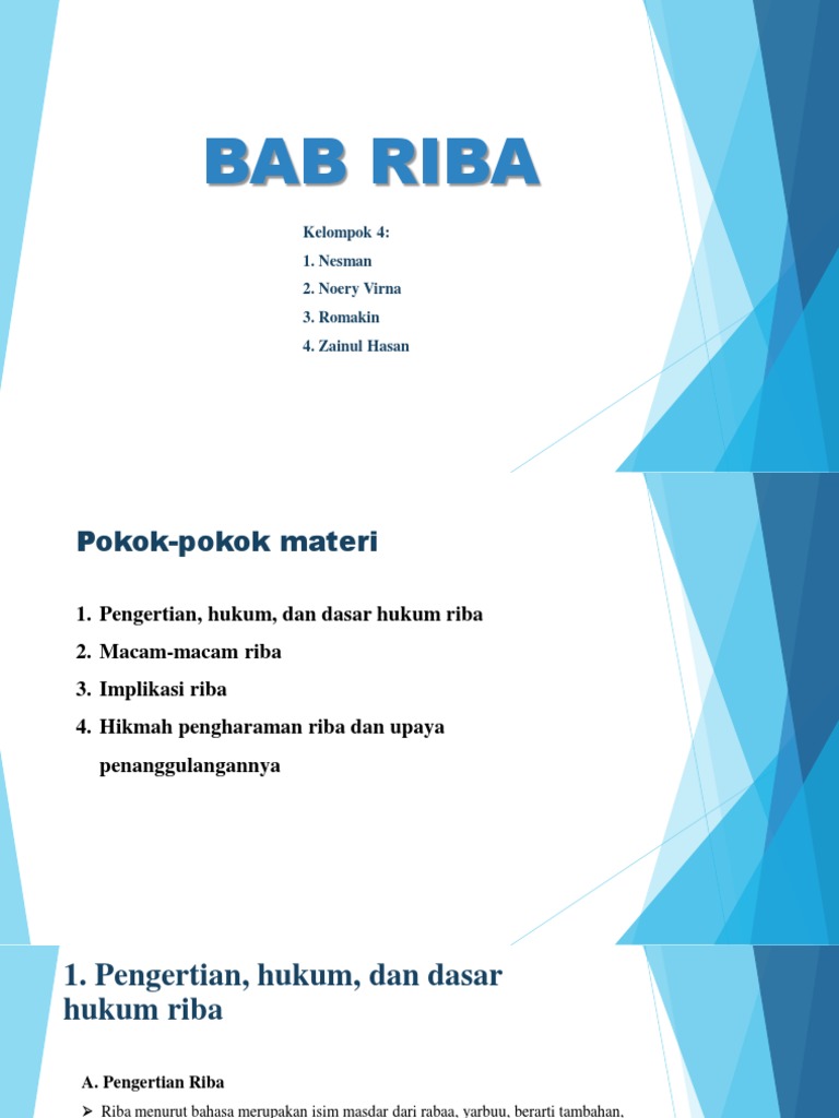 Pengertian dan Jenis-Jenis Riba | PDF