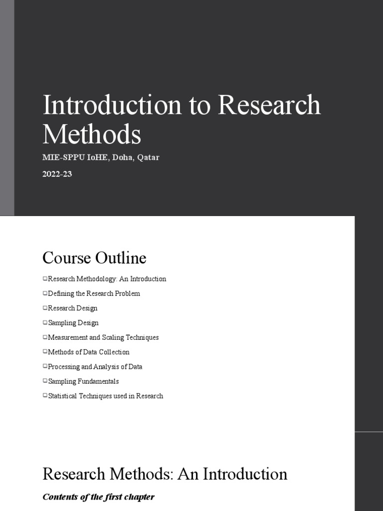 Introduction To Research Methods | PDF | Logic | Qualitative Research