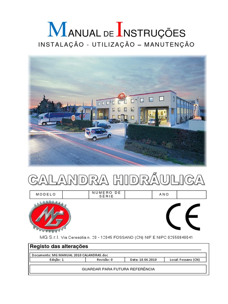 Manual Calandra | PDF | Relâmpago | Máquinas