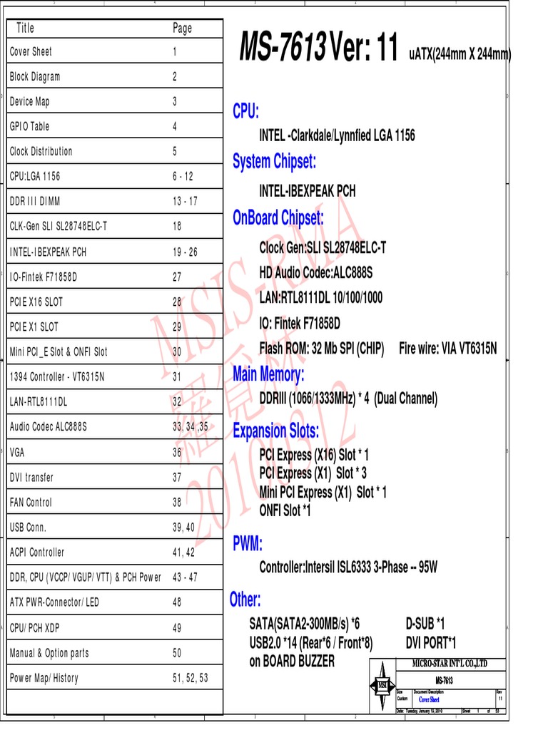 MS-7613 V1.1 (Diagramas - Com.br) | PDF | Office Equipment | Electrical ...