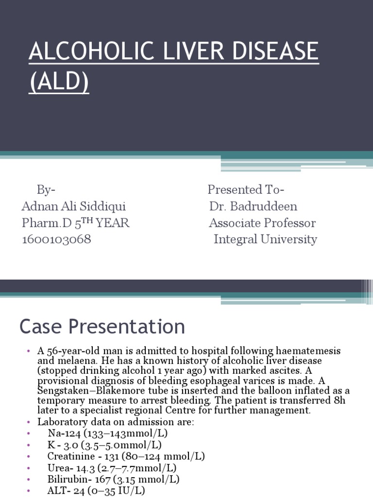 ALD by Adnan Ali | PDF | Cirrhosis | Digestive Diseases