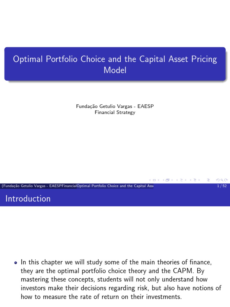 Chapter 11 Comp | PDF | Modern Portfolio Theory | Capital Asset Pricing Model