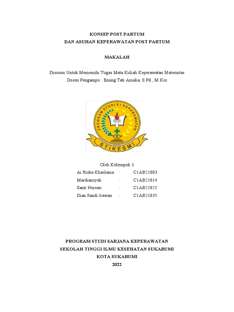 Makalah Askep Post Partum | PDF