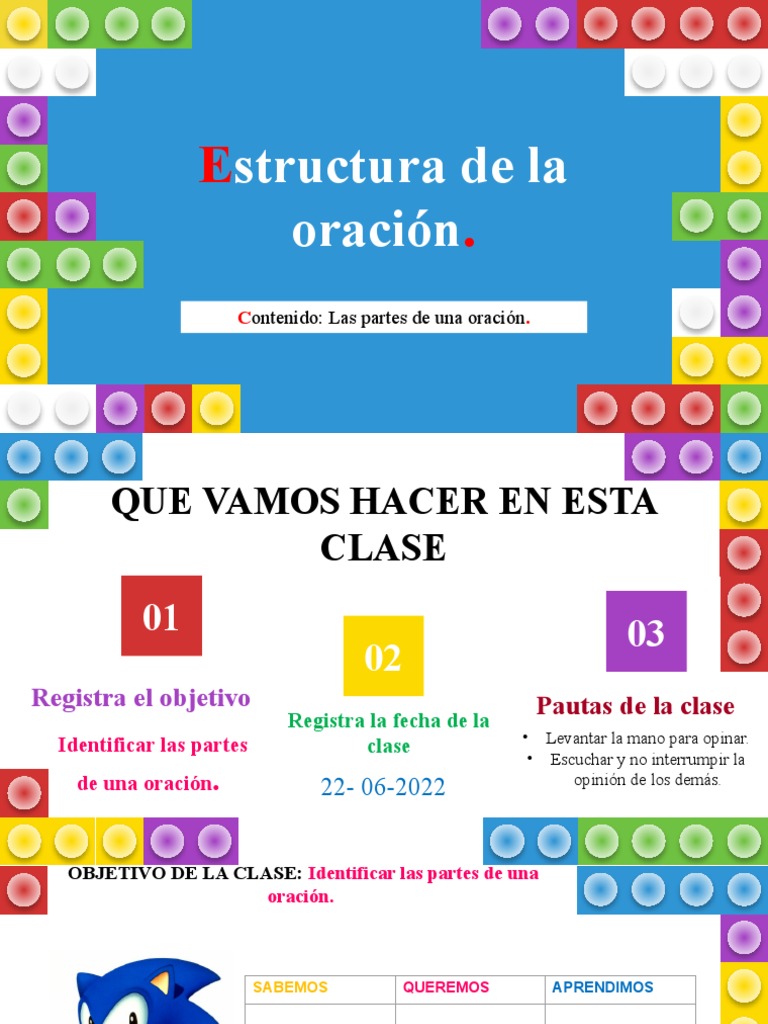 Partes y Estructura de una Oración | PDF