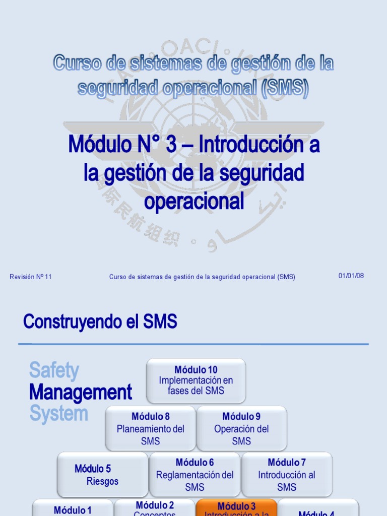 OACI SMS Módulo #3 - Introducción A La Gestión 2008-11 (PS | PDF