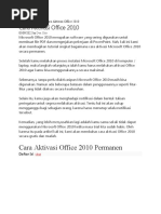 Cara Aktivasi Office 2010 Permanen | PDF