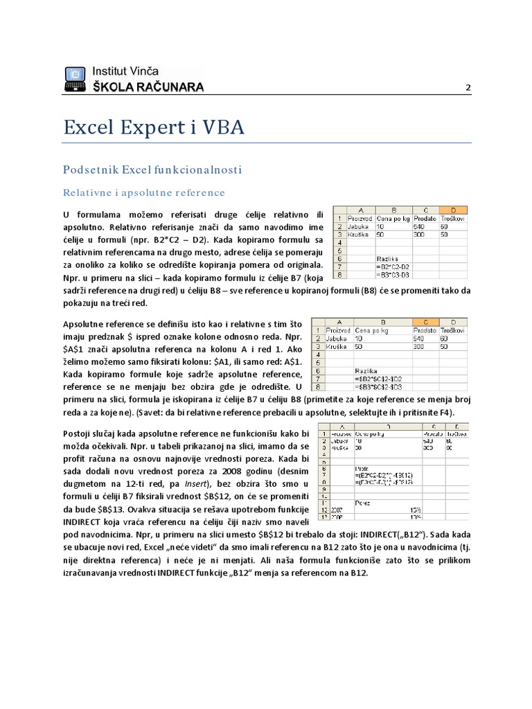 Napredna Upotreba MS Excela | PDF