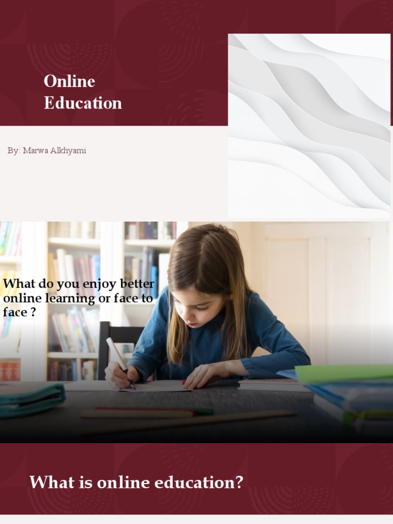 English Presentation Online Education | PDF