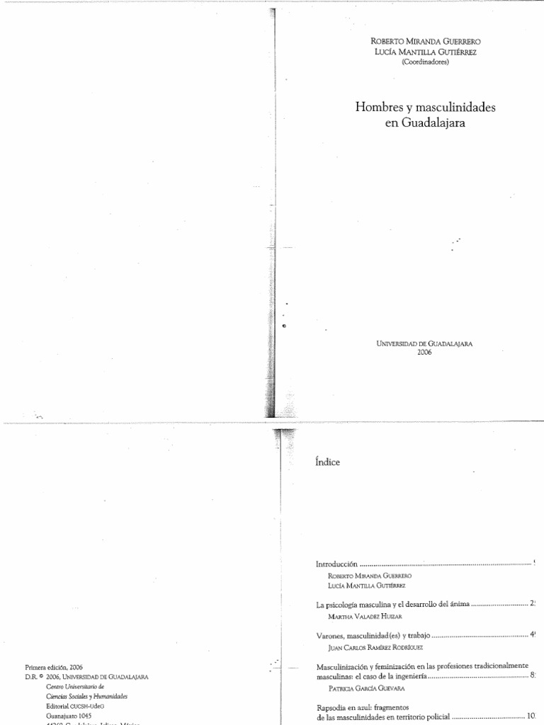Hombres y Masculinidad LIBRO | PDF