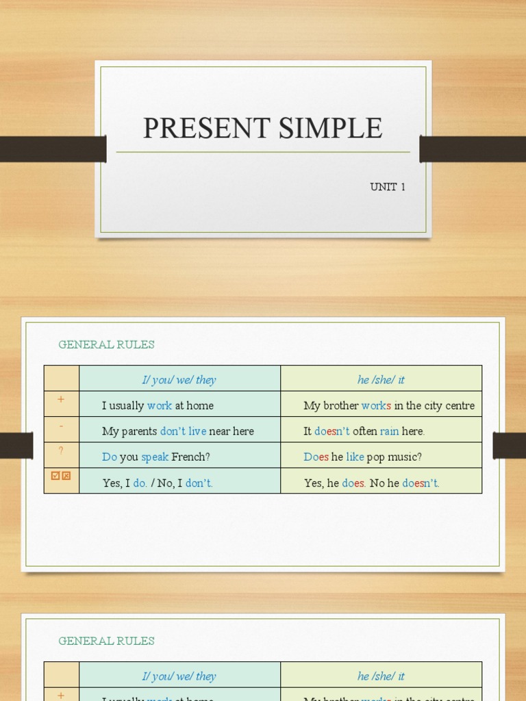 Present Simple | PDF
