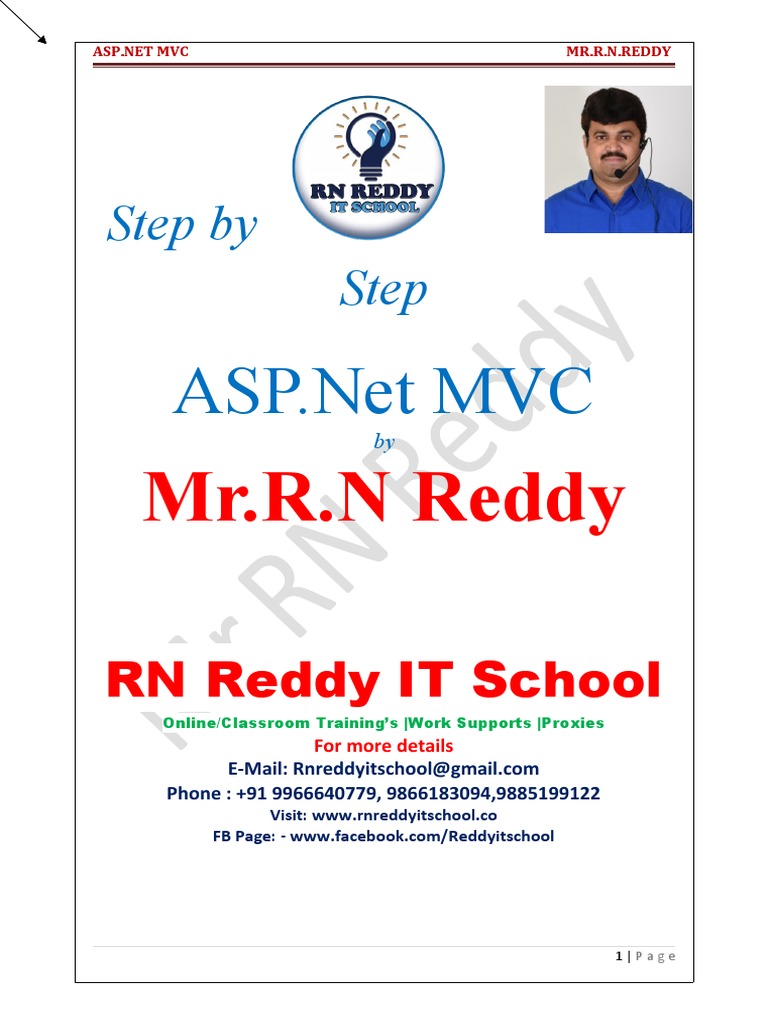 MVC by RN Reddy-Rnrits | PDF | Class (Computer Programming) | Active Server Pages