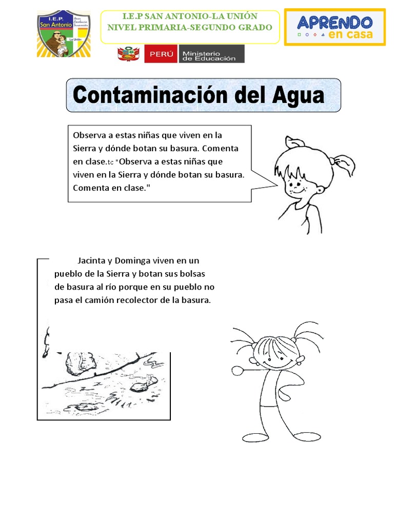 Contaminacion Del Agua - Ficha | PDF