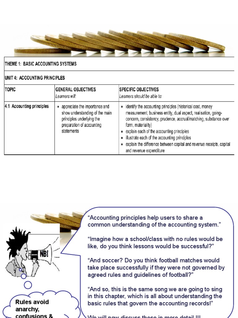 Accounting Principle Notes | PDF | Debits And Credits | Expense
