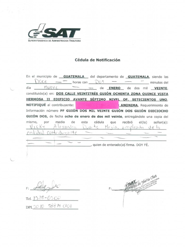 Cedula de Notificacion | PDF Cedula de Notificacion | PDF