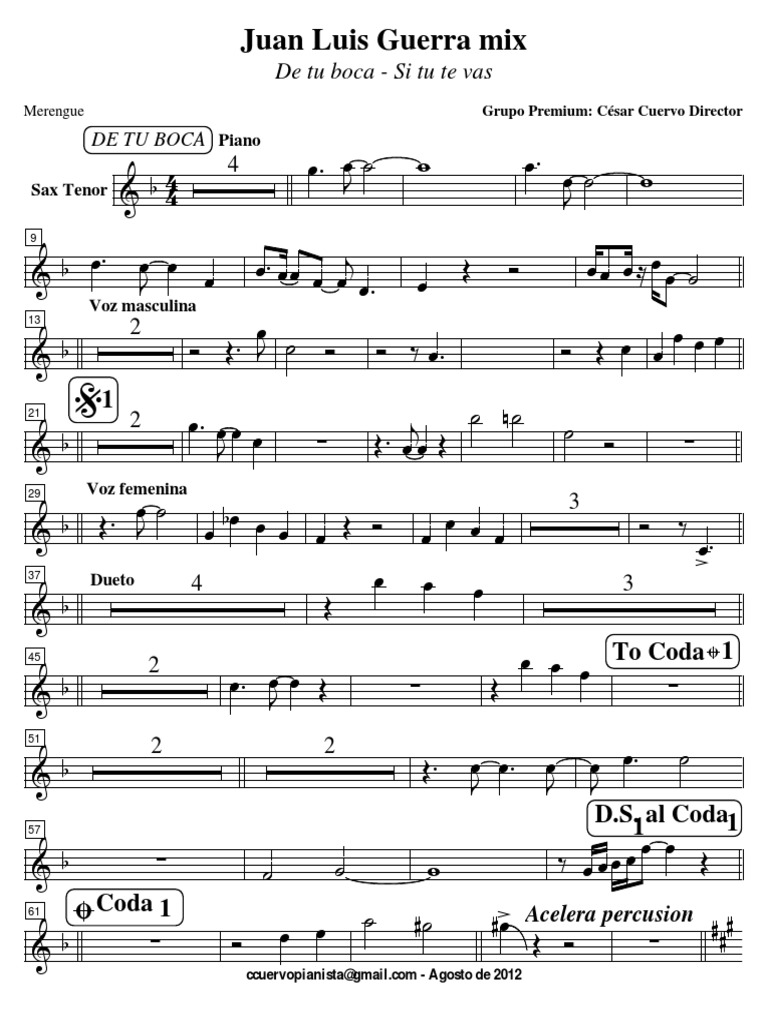 Juan Luis Sax Tenor | PDF