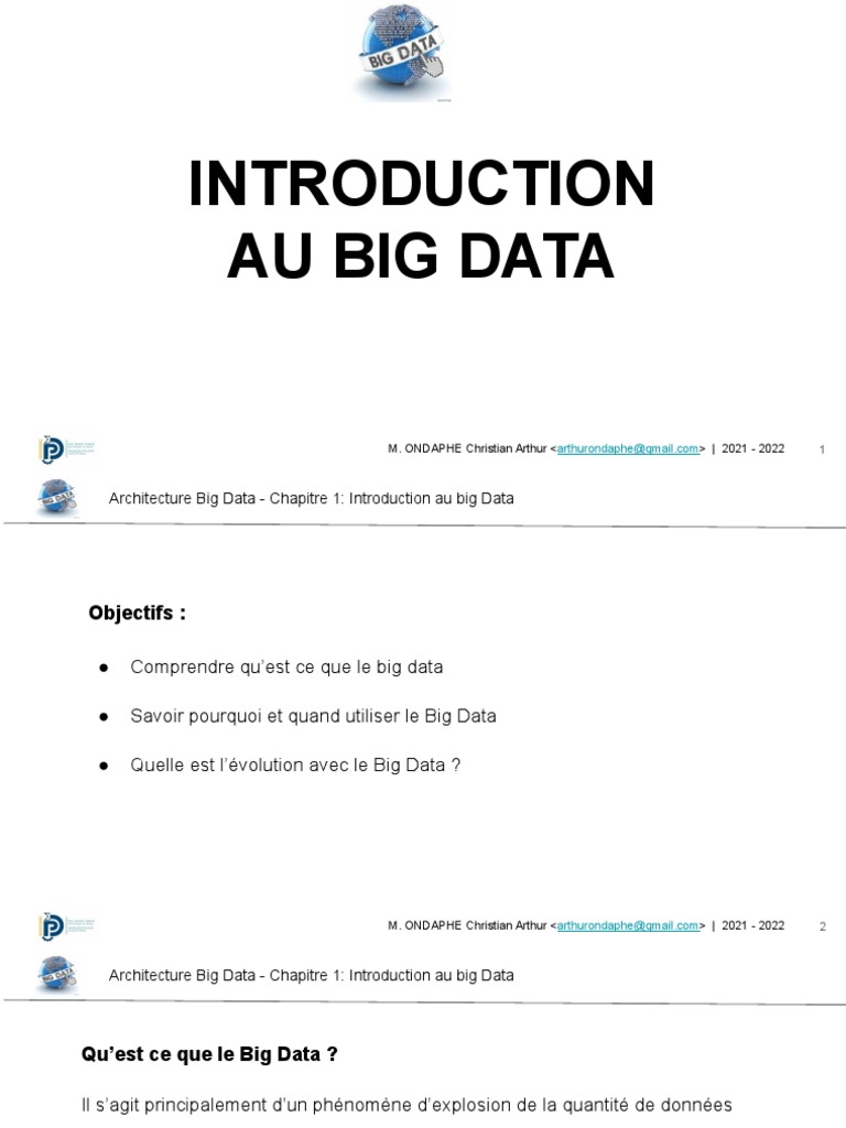 Chapitre 1 - Introduction Au Big Data | PDF | Big data | Apache Hadoop