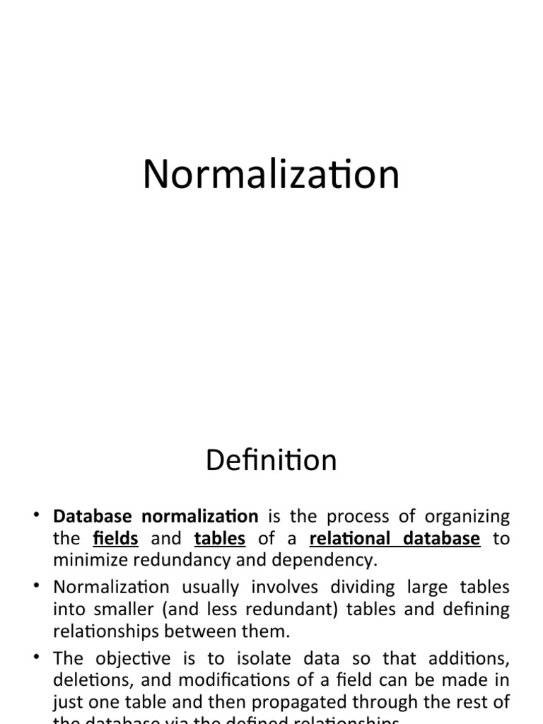 Dbms Chap 07 Normalization Pdf Data Management Databases