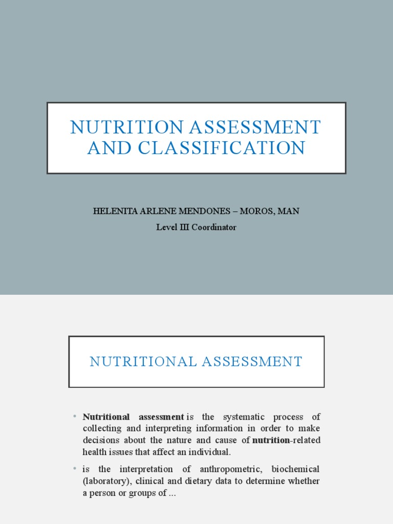 Nutrition Assessment | PDF