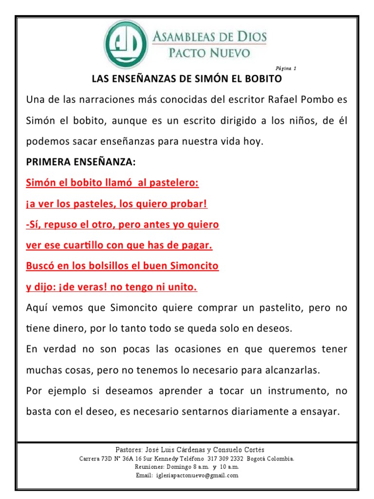 Las Enseñanzas de Simon El Bobito | PDF