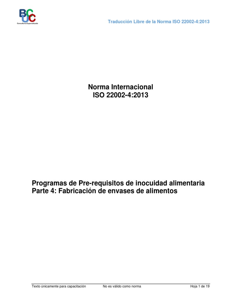 Norma ISO 22002-4 | PDF