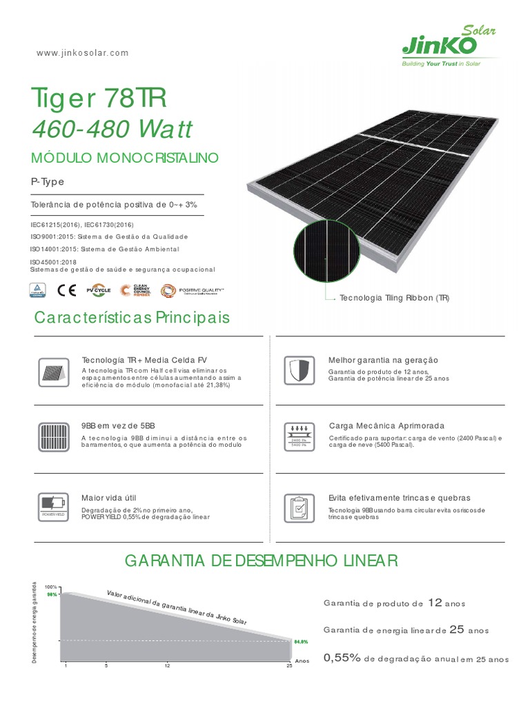 Datasheet Modulo Jinko Solar 460 - 480w - 03!03!2022 | PDF ...