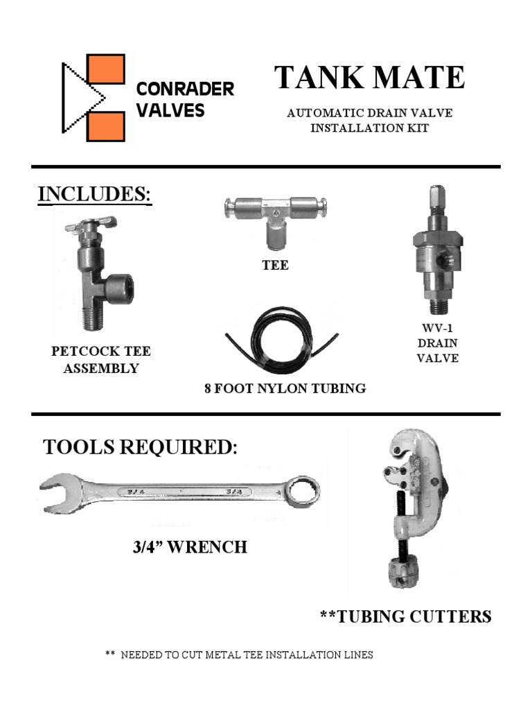 Automatic Drain Valve Installation Guide | PDF | Valve | Pipe (Fluid ...