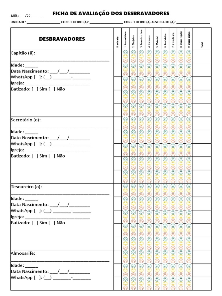 Ficha de Avaliação - DBV | PDF