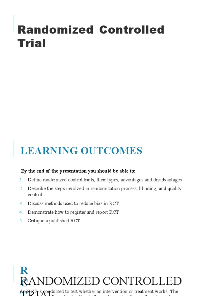 Randomized Controlled Trial | PDF