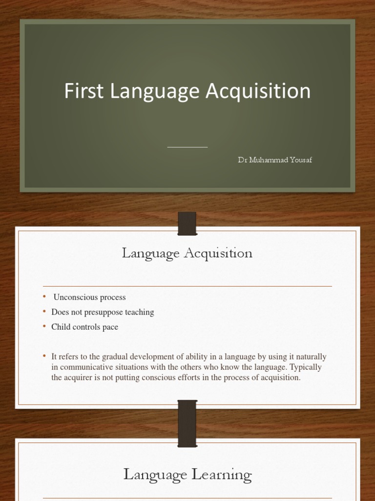 First Language Acquisition | PDF